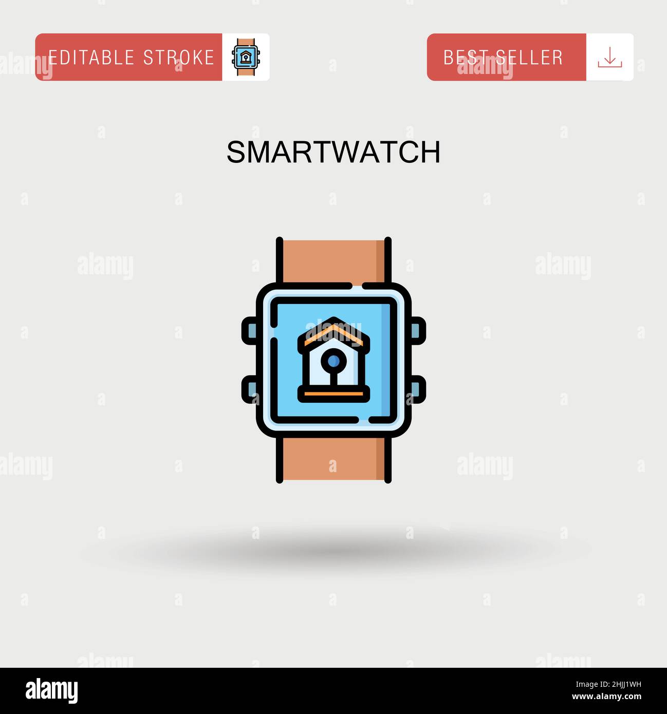 Smartwatch Simple vector icon Stock Vector Image & Art - Alamy
