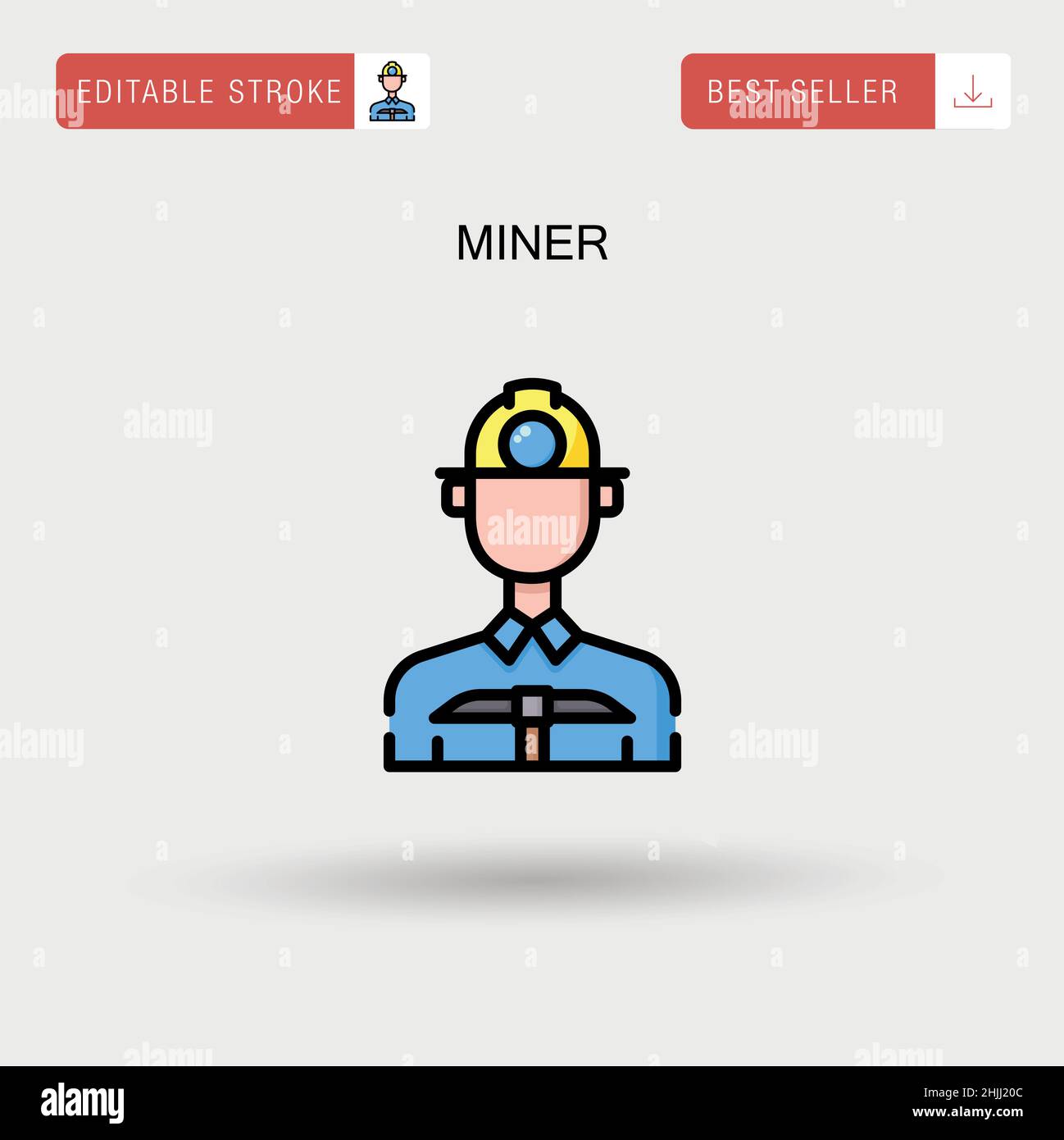 Miner Simple vector icon Stock Vector Image & Art - Alamy