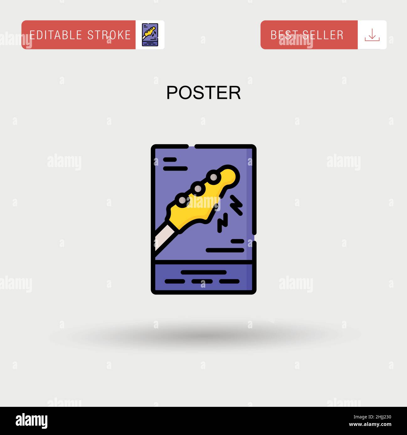 Glued white paper poster Stock Vector Images - Alamy