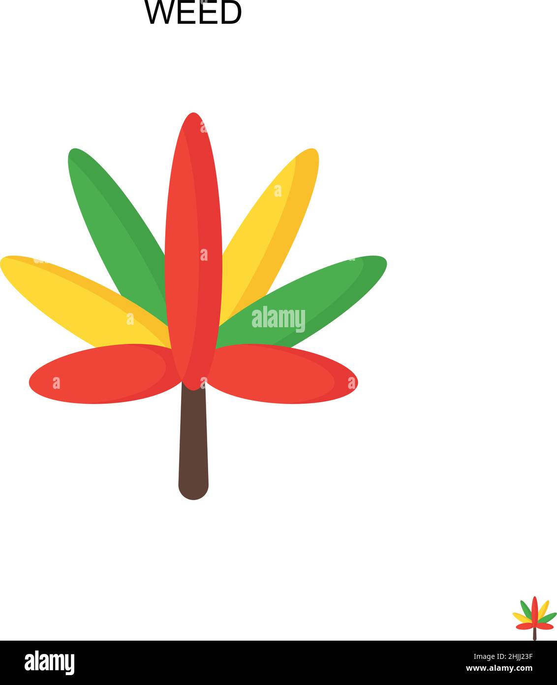Weed Simple vector icon. Illustration symbol design template for web ...