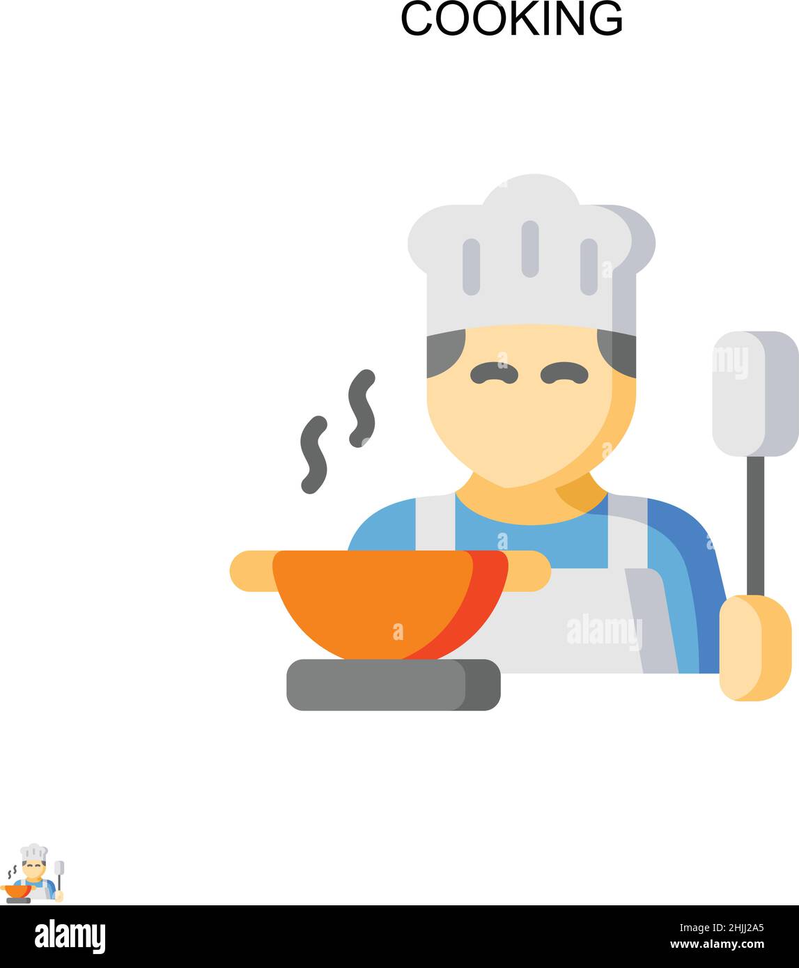 Happy woman chef icon hi-res stock photography and images - Alamy