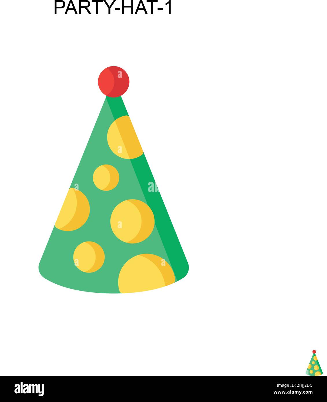 Party-hat-1 Simple vector icon. Illustration symbol design template for ...