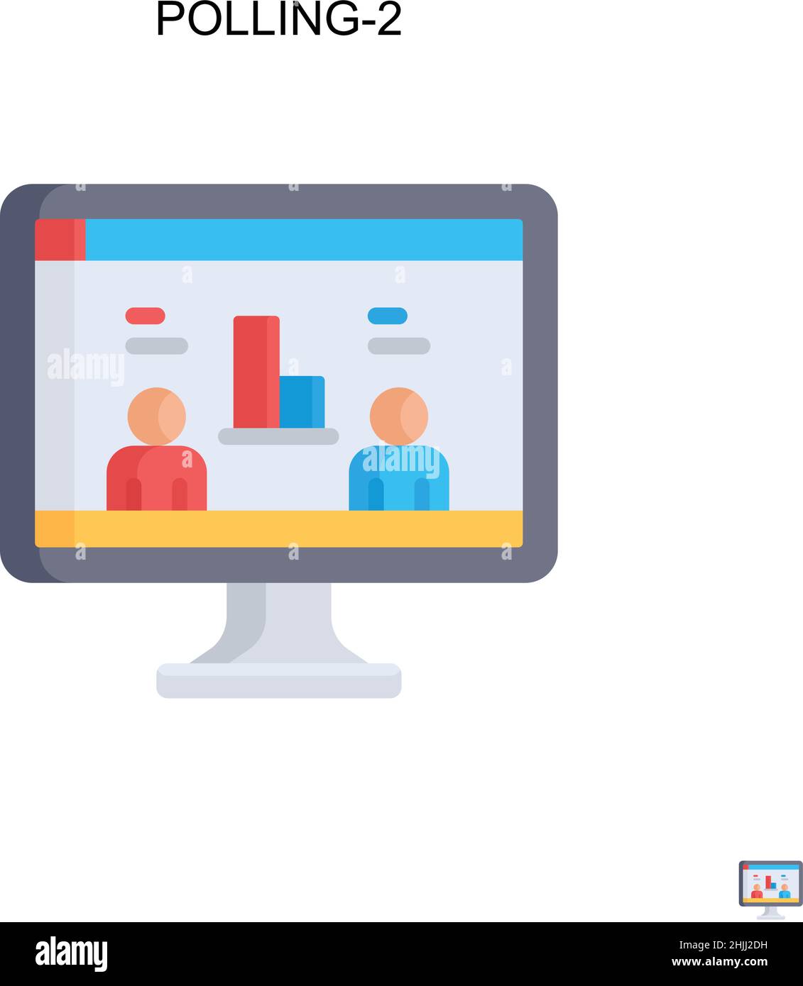 Polling-2 Simple vector icon. Illustration symbol design template for ...