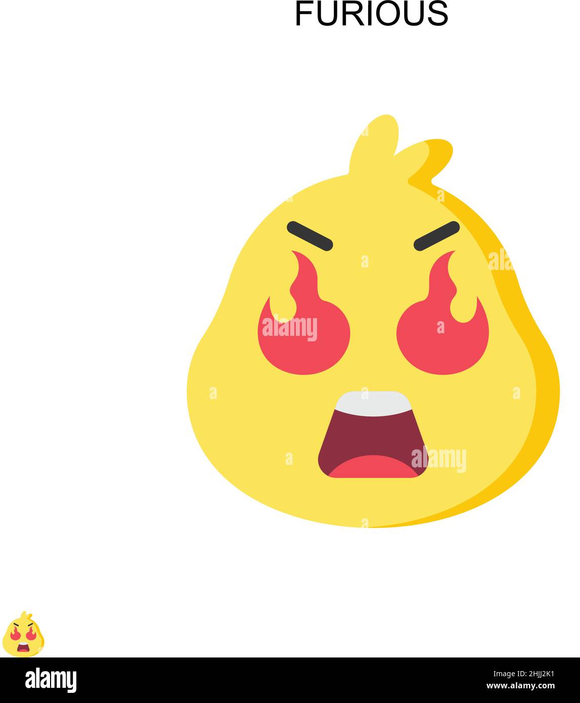 Furious Simple vector icon. Illustration symbol design template for web ...