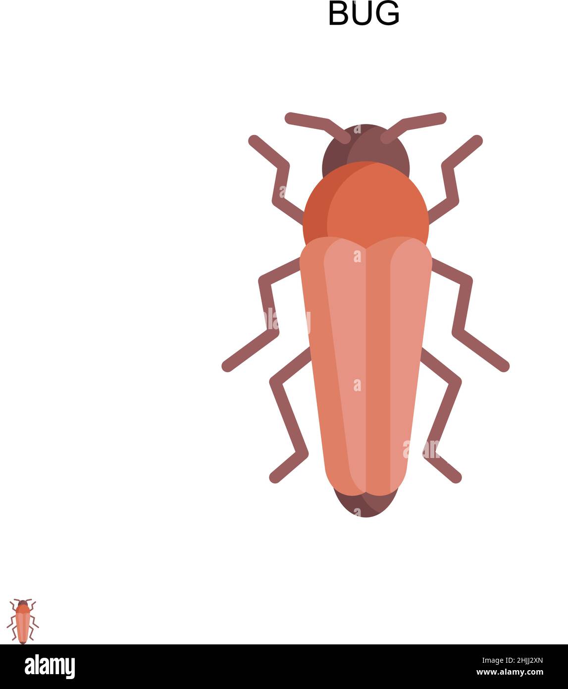 Bug Simple vector icon. Illustration symbol design template for web ...