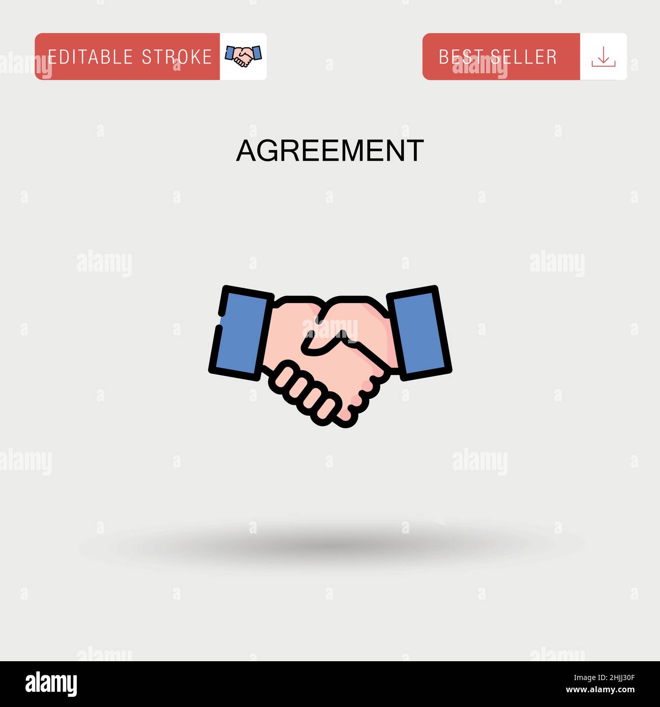 Agreement Simple vector icon Stock Vector Image & Art - Alamy