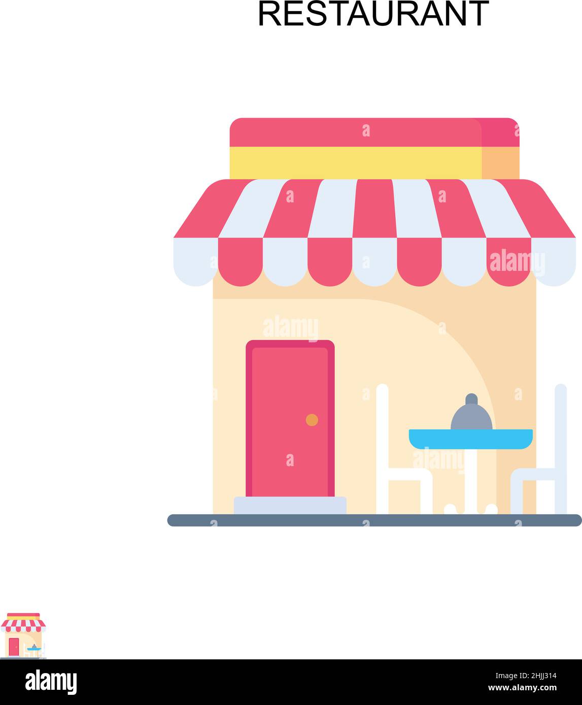 Restaurant Simple vector icon. Illustration symbol design template for ...