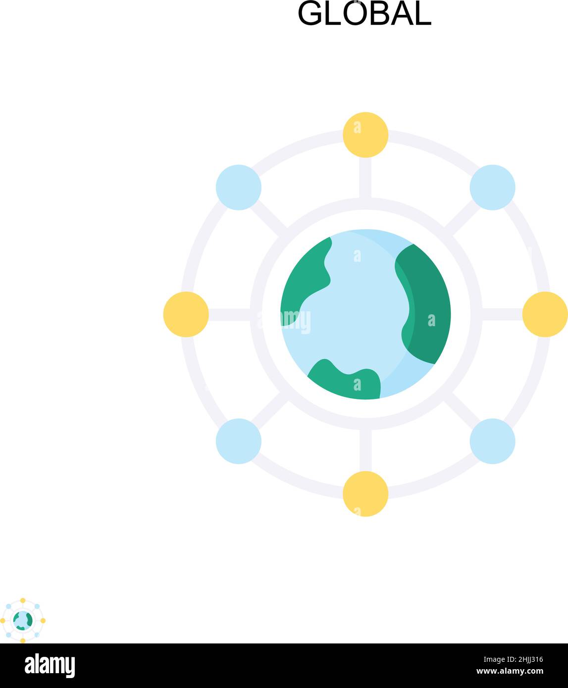 Global Simple vector icon. Illustration symbol design template for web ...