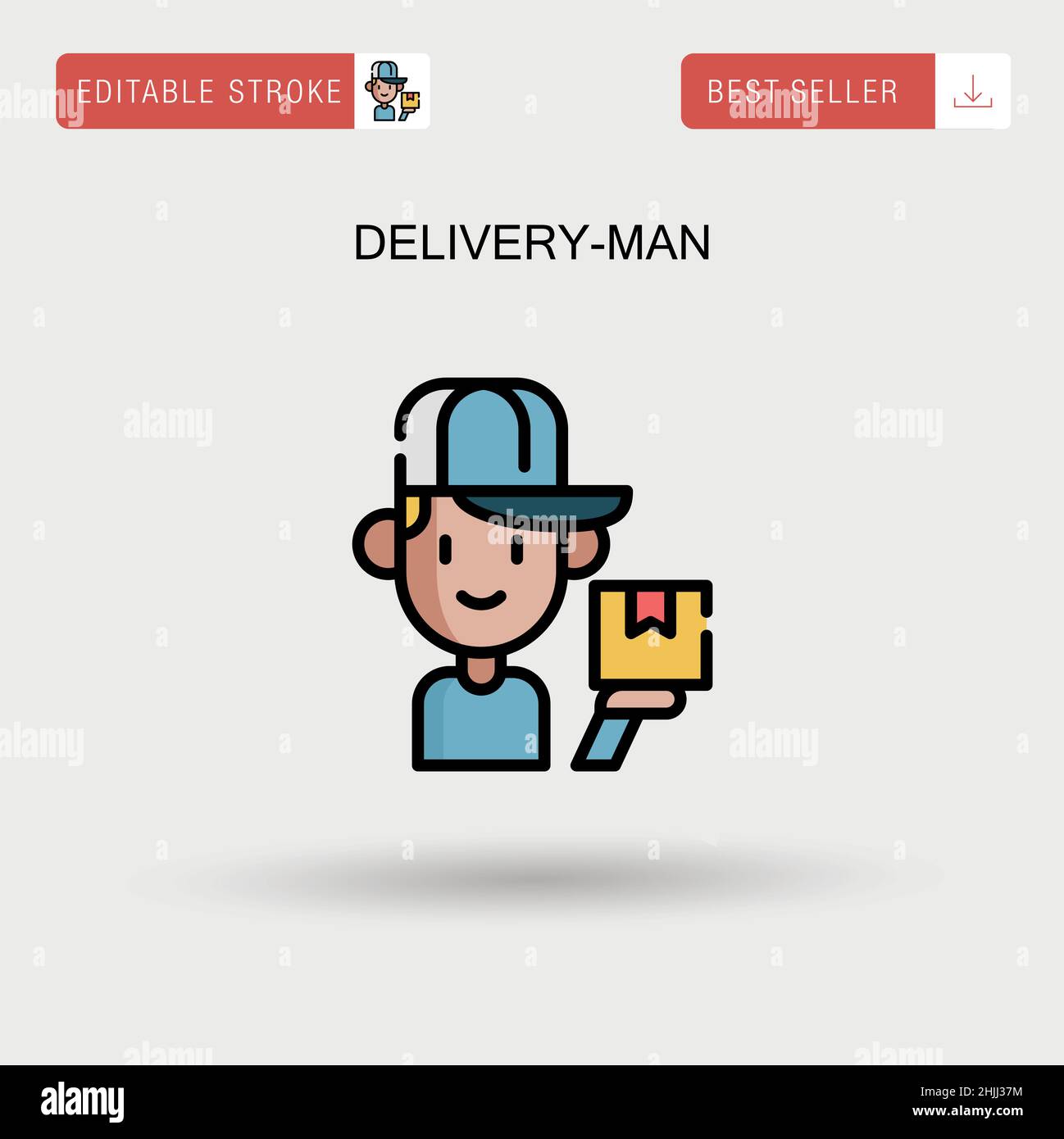 Delivery-man Simple vector icon Stock Vector Image & Art - Alamy