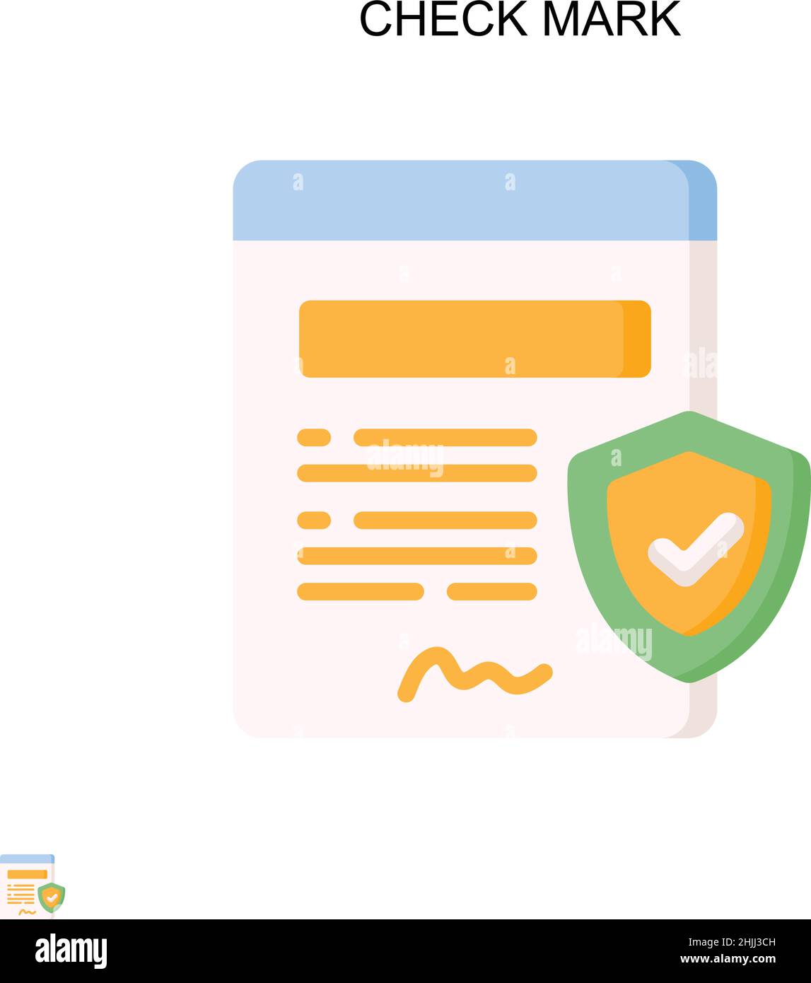 Check mark Simple vector icon. Illustration symbol design template for ...