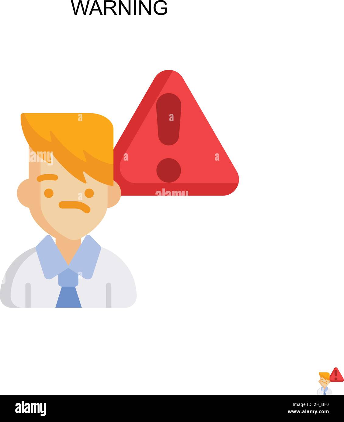 Warning Simple vector icon. Illustration symbol design template for web ...