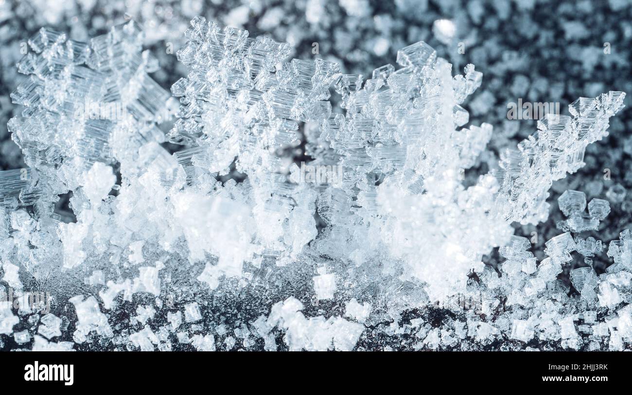 Background from the crystal structure of ice closeup Stock Photo - Alamy