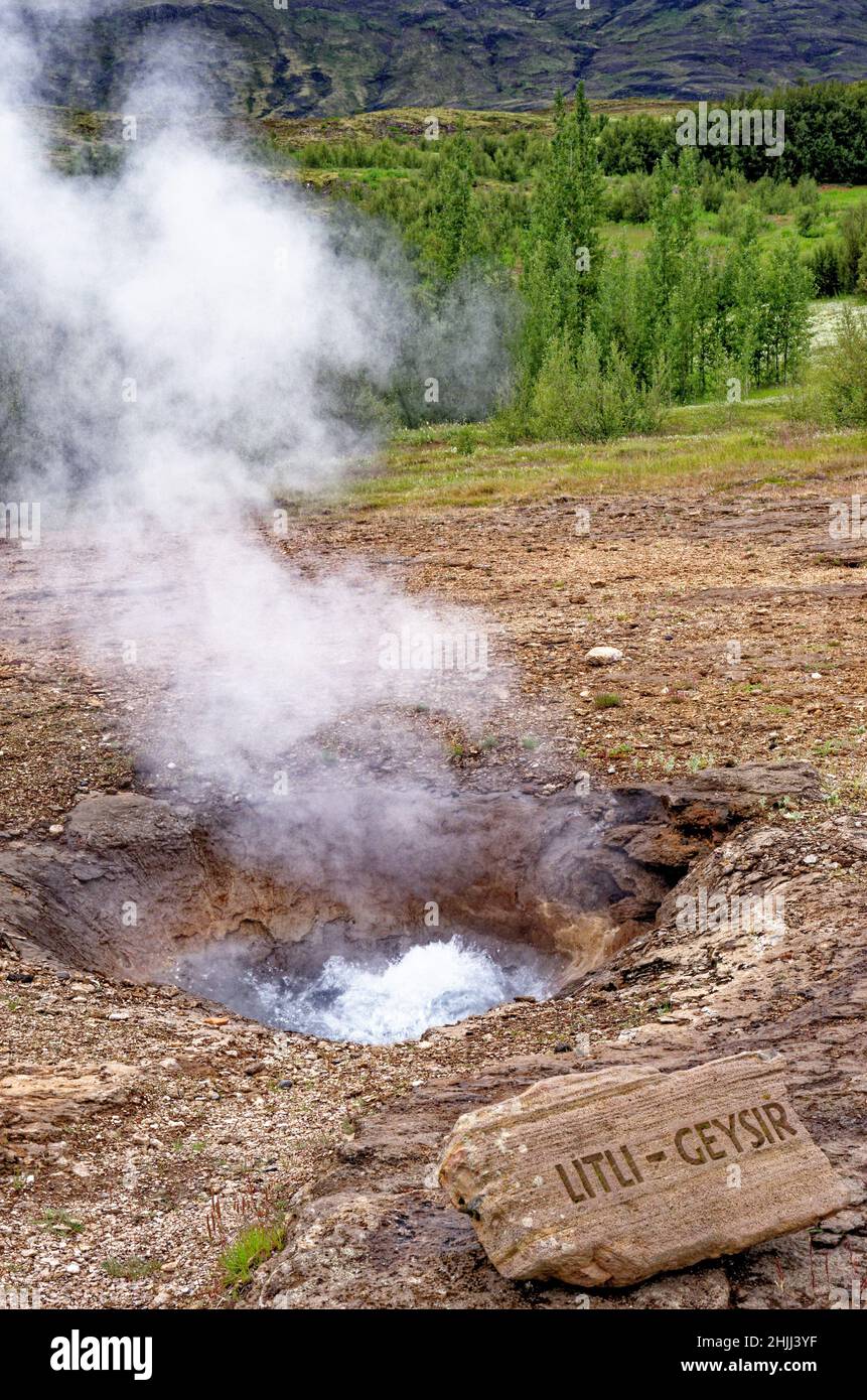 Haukadalur Blesi Geysir - Golden Circle - Iceland. Europe Travel ...