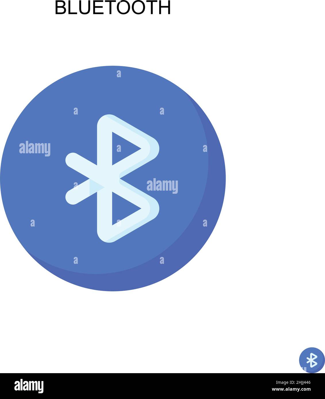 Bluetooth Simple vector icon. Illustration symbol design template for ...