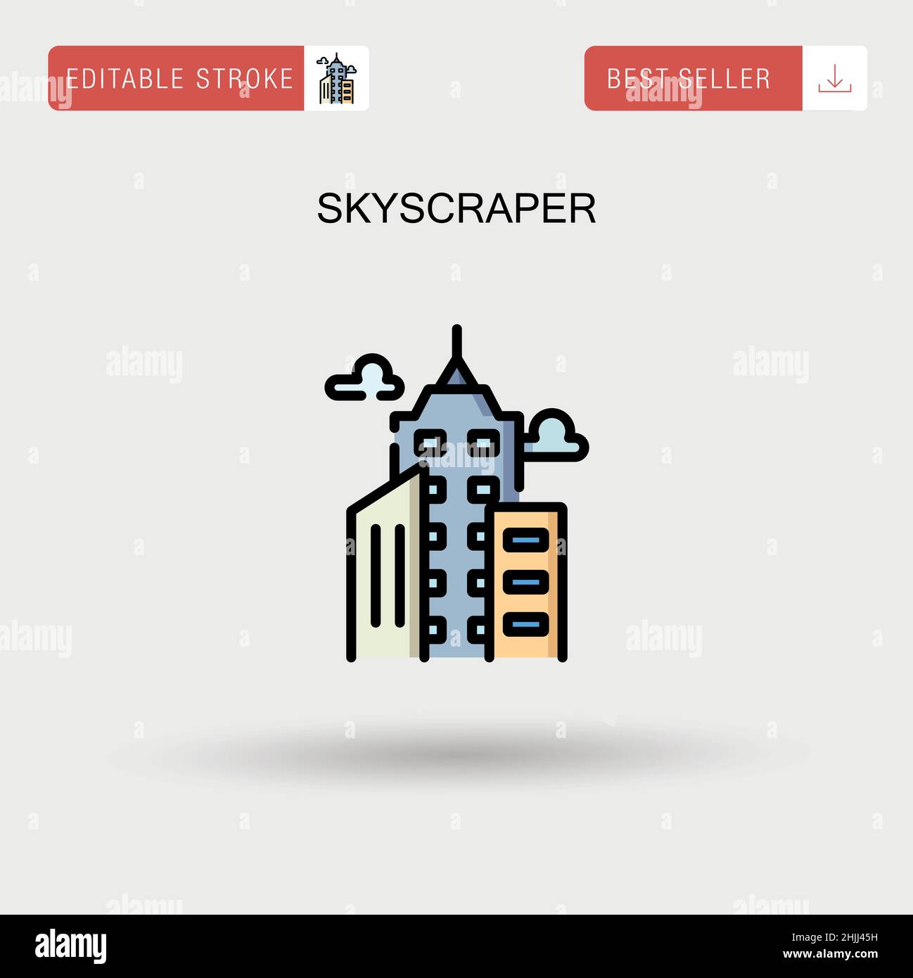 Construction new modern skyscraper Stock Vector Images - Alamy