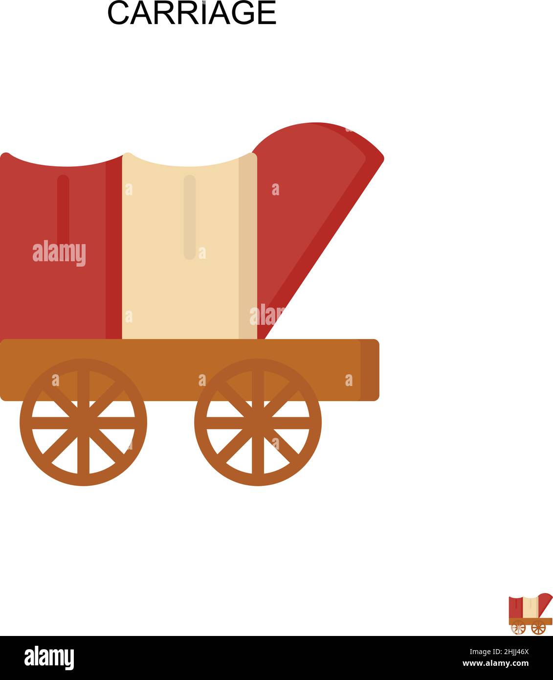 Carriage Simple vector icon. Illustration symbol design template for ...