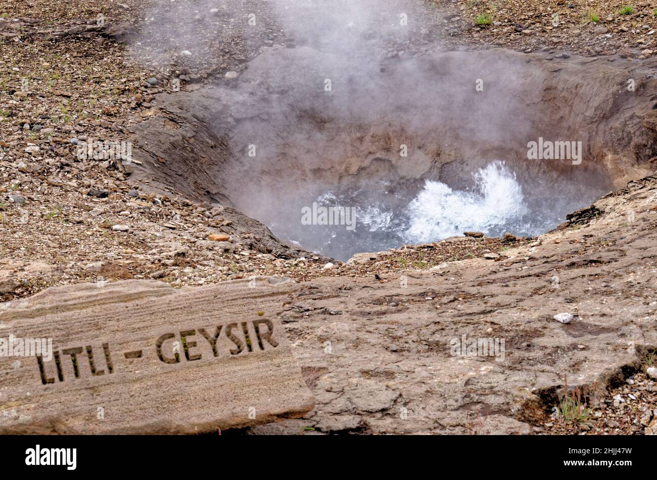 Haukadalur Blesi Geysir - Golden Circle - Iceland. Europe Travel ...