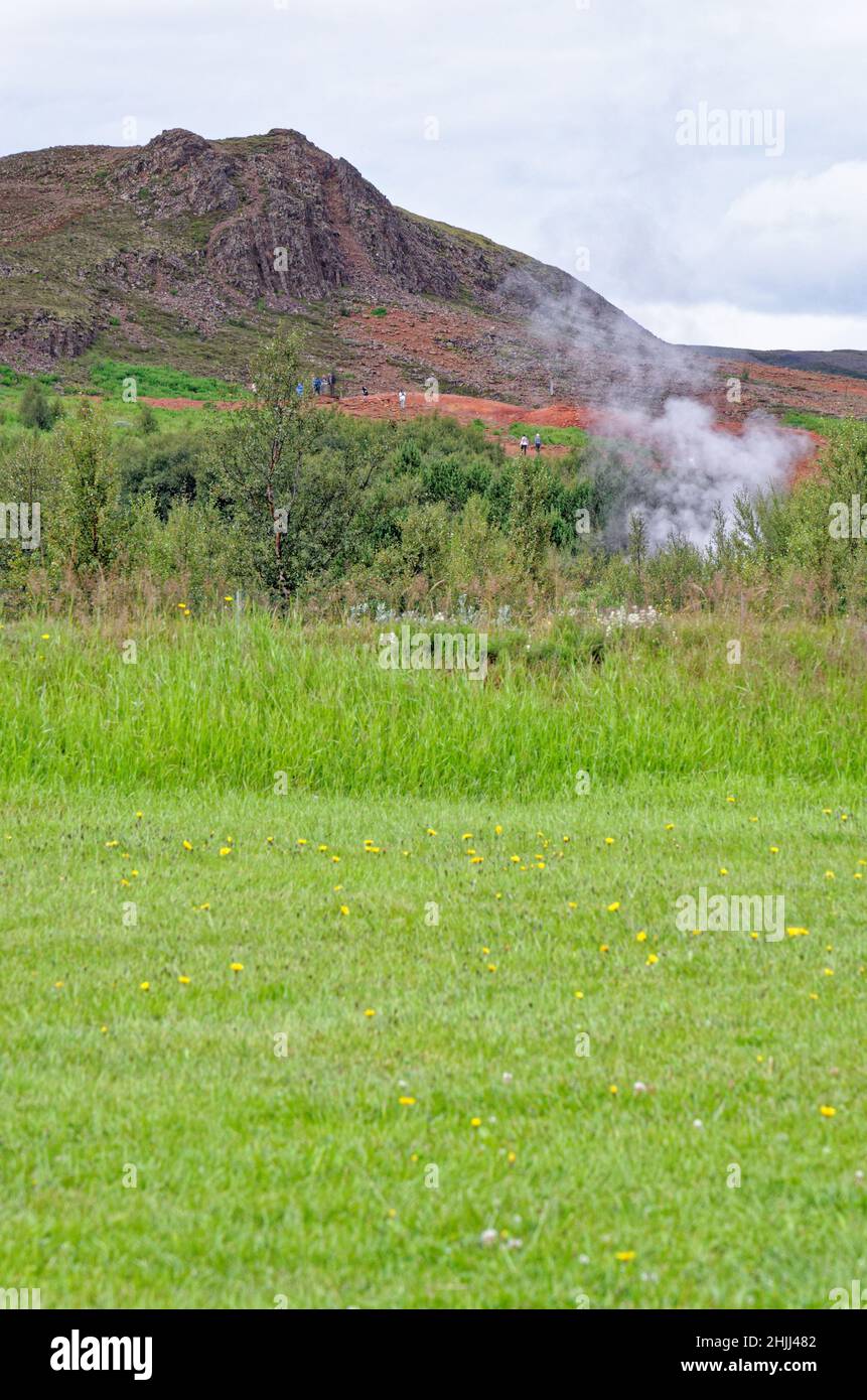 Haukadalur Blesi Geysir - Golden Circle - Iceland. Europe Travel ...