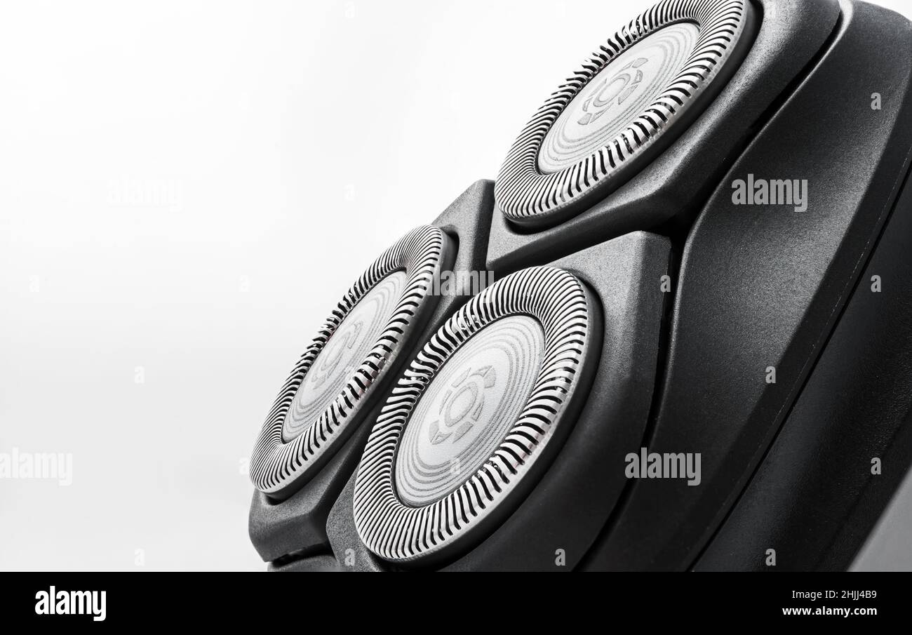 modern battery electric shaver isolated on white background with ...