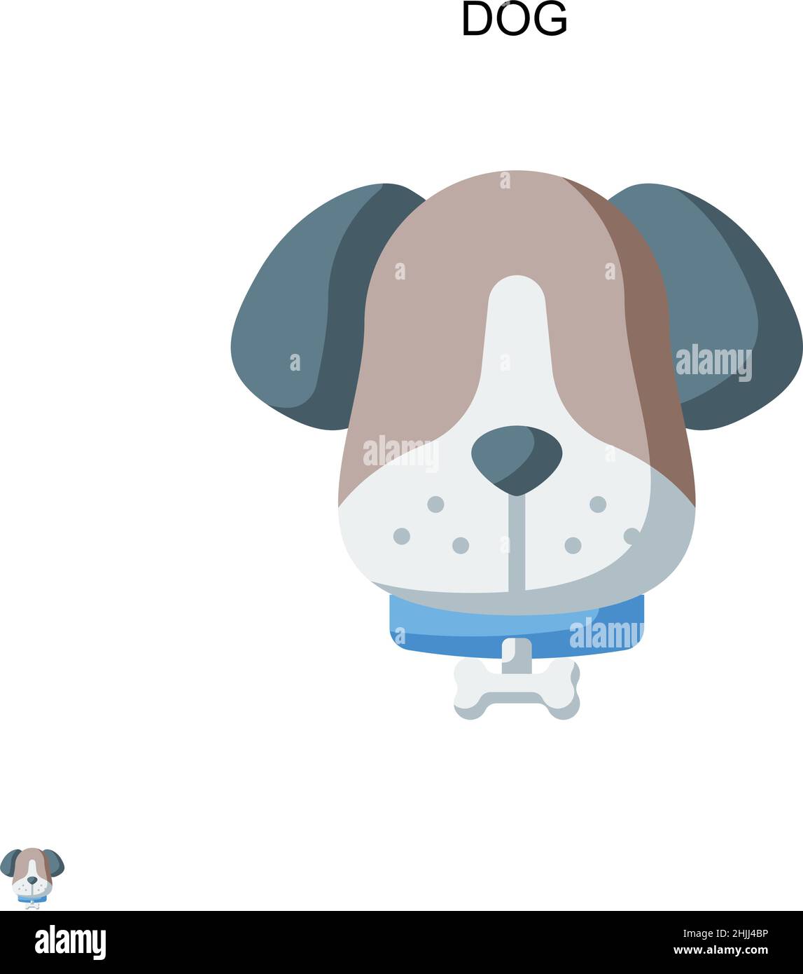 Dog Simple vector icon. Illustration symbol design template for web ...