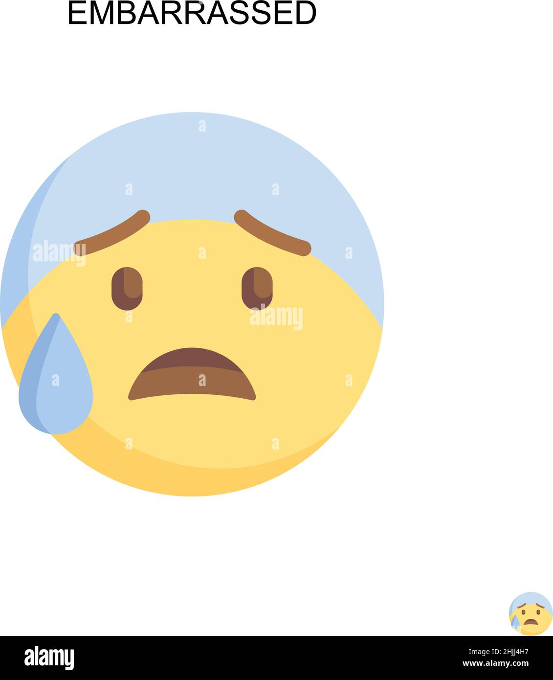 Embarrassed Simple vector icon. Illustration symbol design template for ...