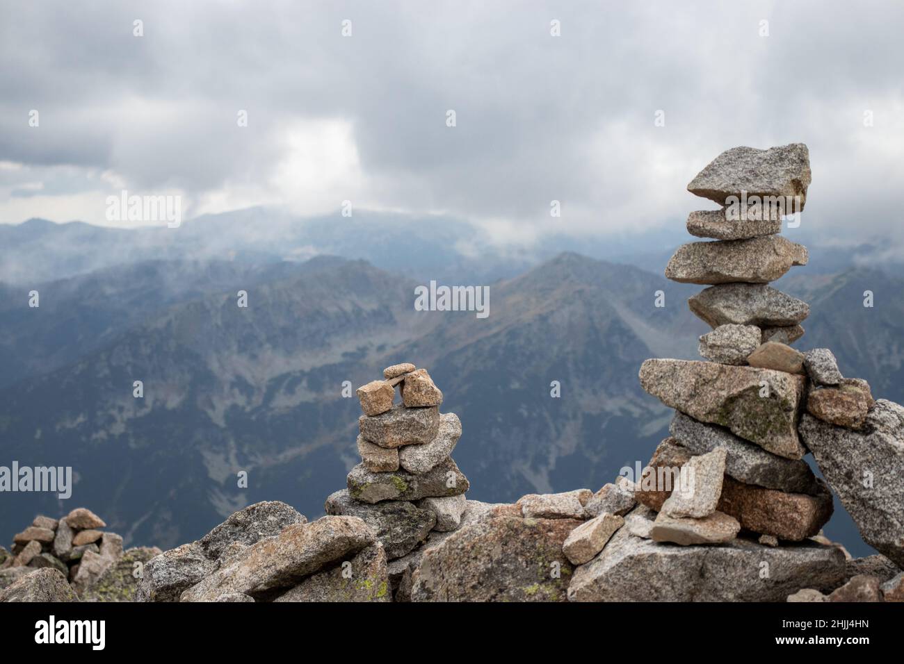 Scenic view of rocks on a mountainous landscape background Stock Photo ...
