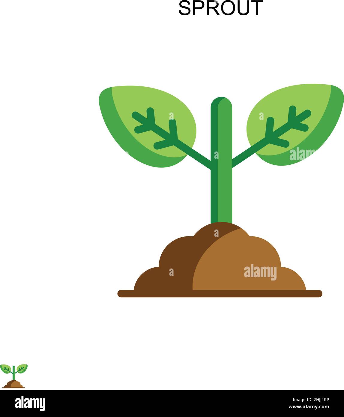 Sprout Simple Vector Icon Illustration Symbol Design Template For Web