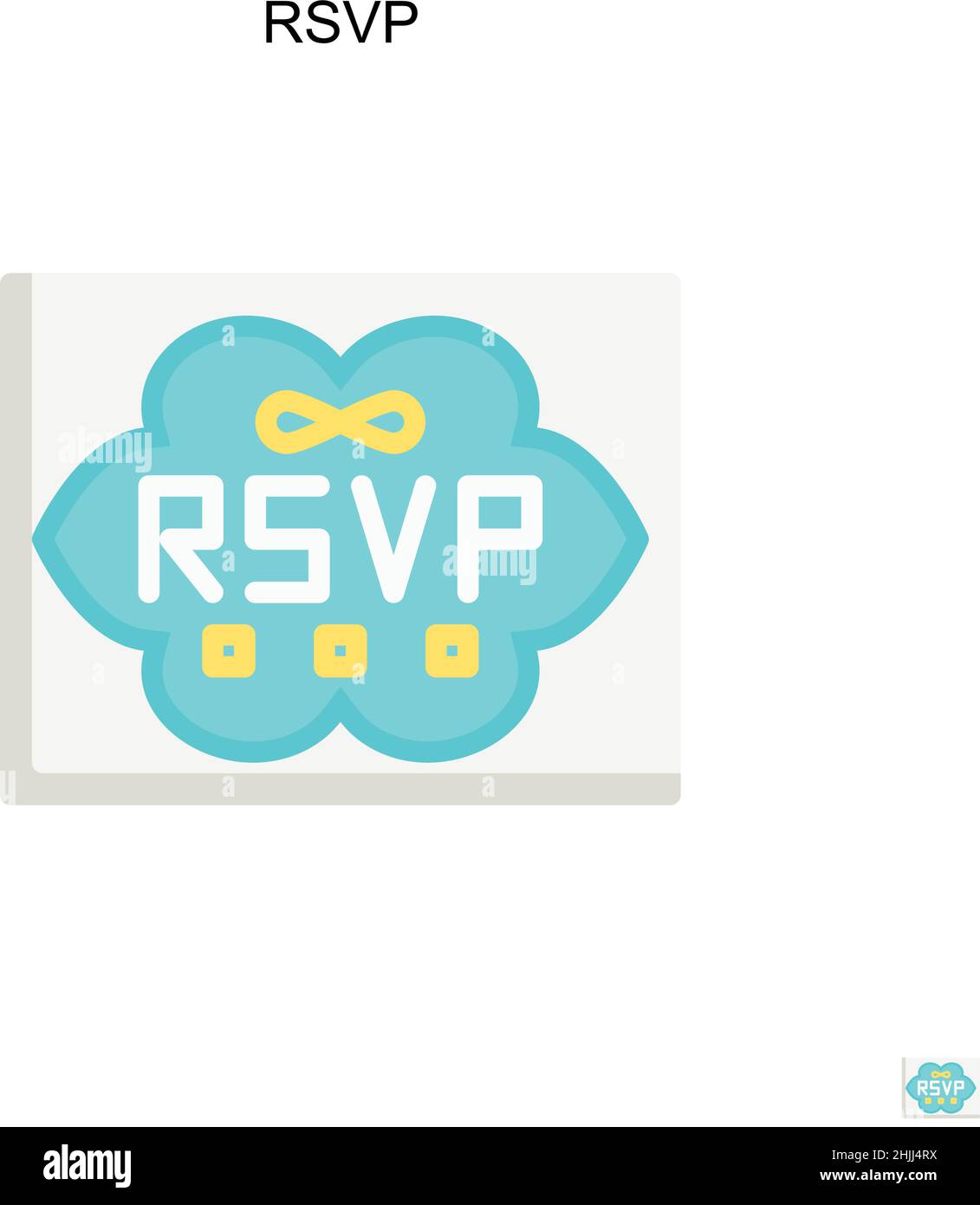 Rsvp Simple vector icon. Illustration symbol design template for web ...
