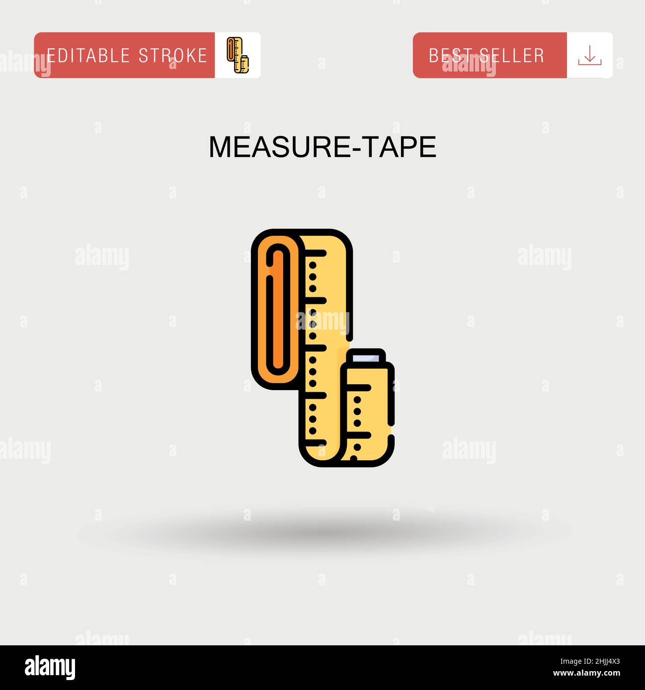 Measure-tape Simple vector icon Stock Vector Image & Art - Alamy