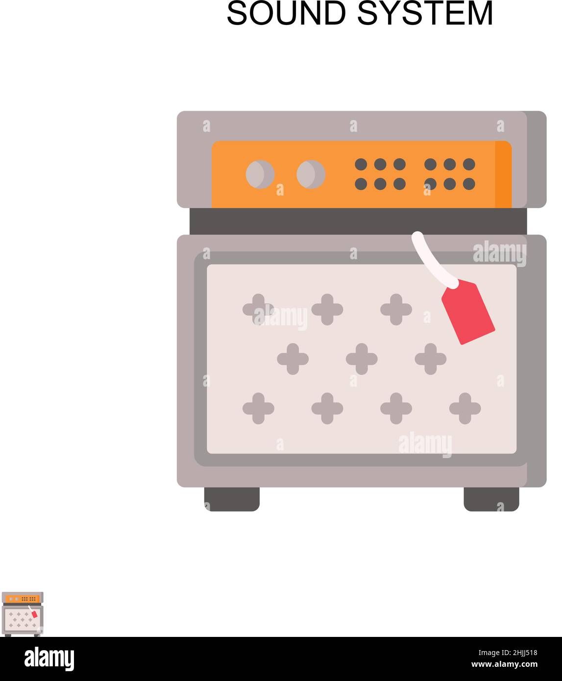 Sound system Simple vector icon. Illustration symbol design template ...