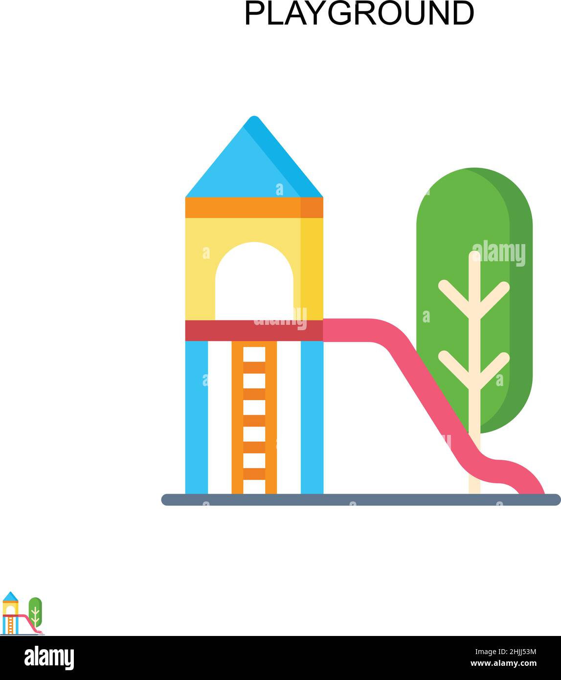 Playground Simple vector icon. Illustration symbol design template for ...