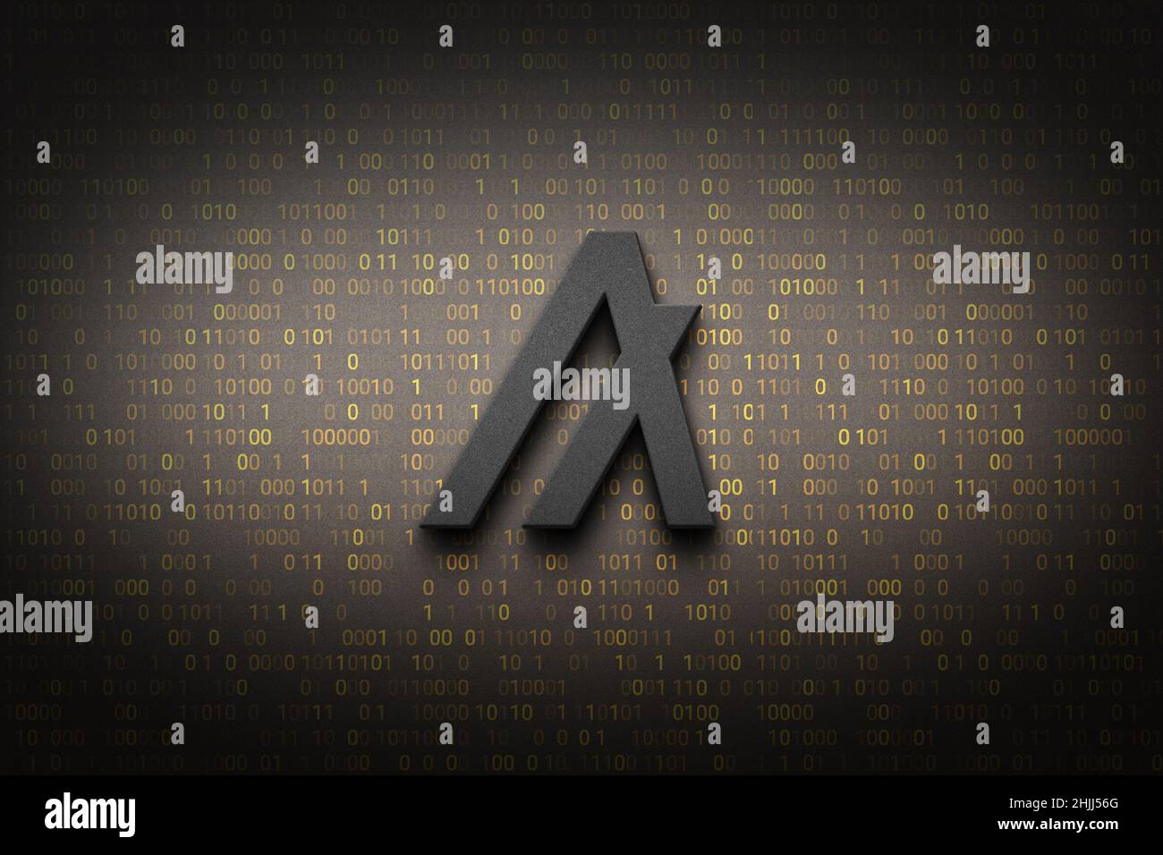 3D rendering algorand cryptocurrency coin on colorful background ...