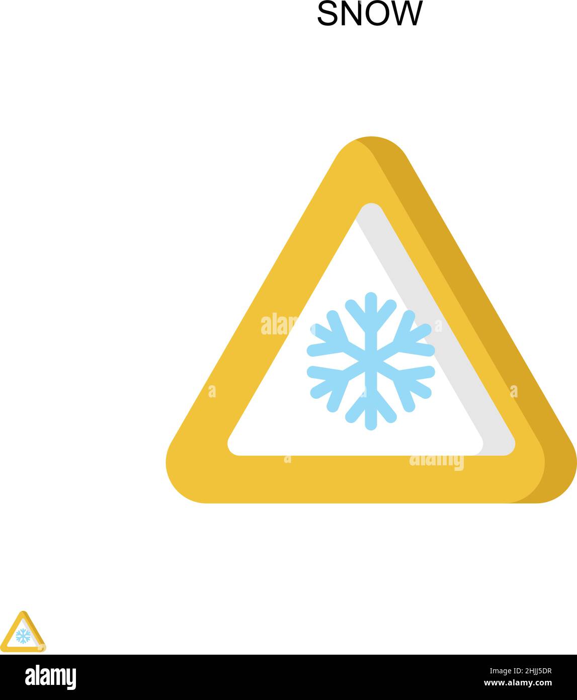 Snow Simple vector icon. Illustration symbol design template for web ...