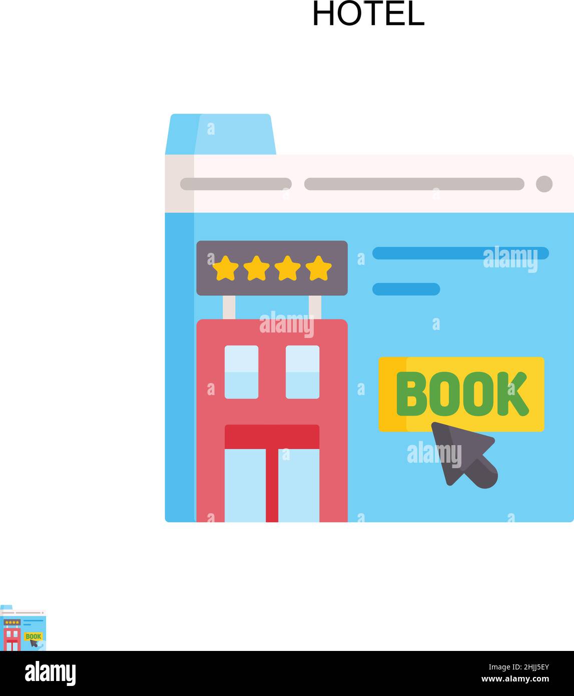 Hotel Simple vector icon. Illustration symbol design template for web ...