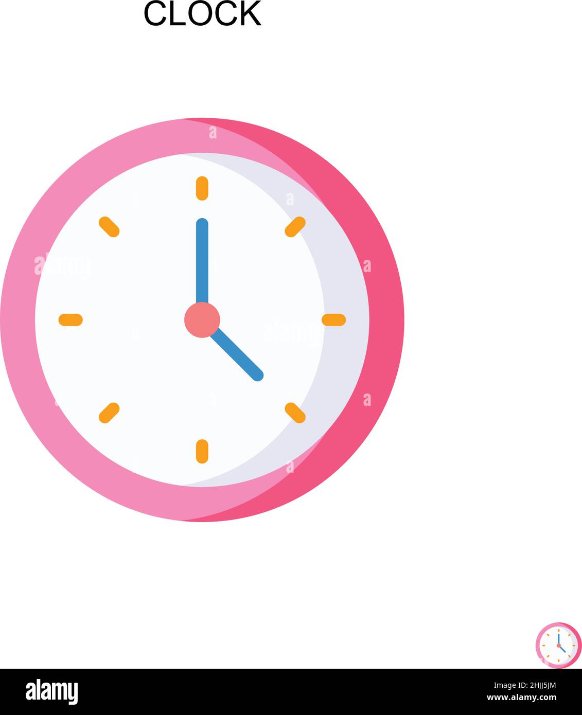 Clock Simple vector icon. Illustration symbol design template for web ...