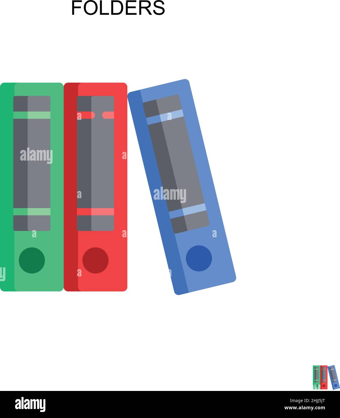 Folders Simple vector icon. Illustration symbol design template for web ...