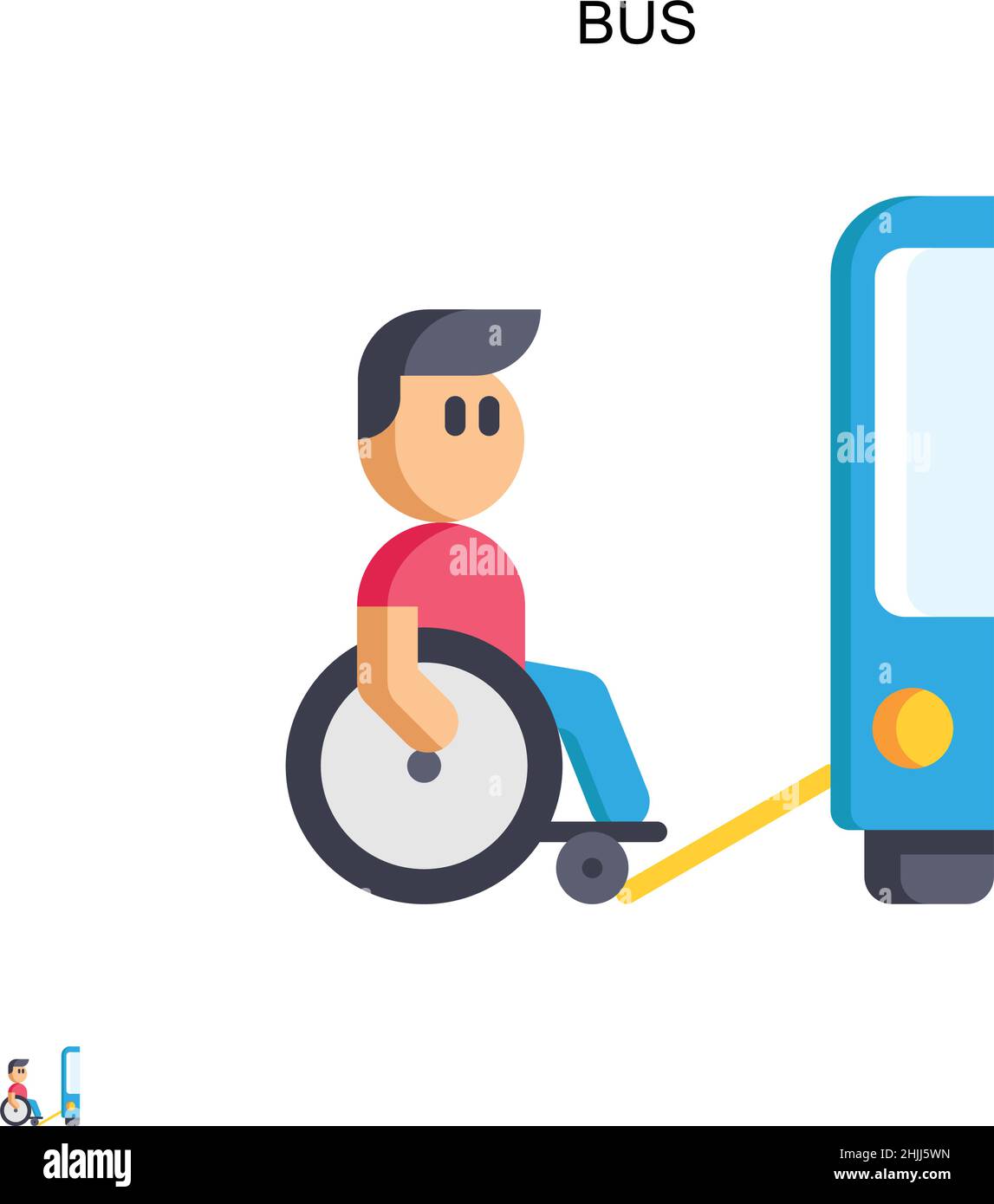 Bus Simple vector icon. Illustration symbol design template for web ...