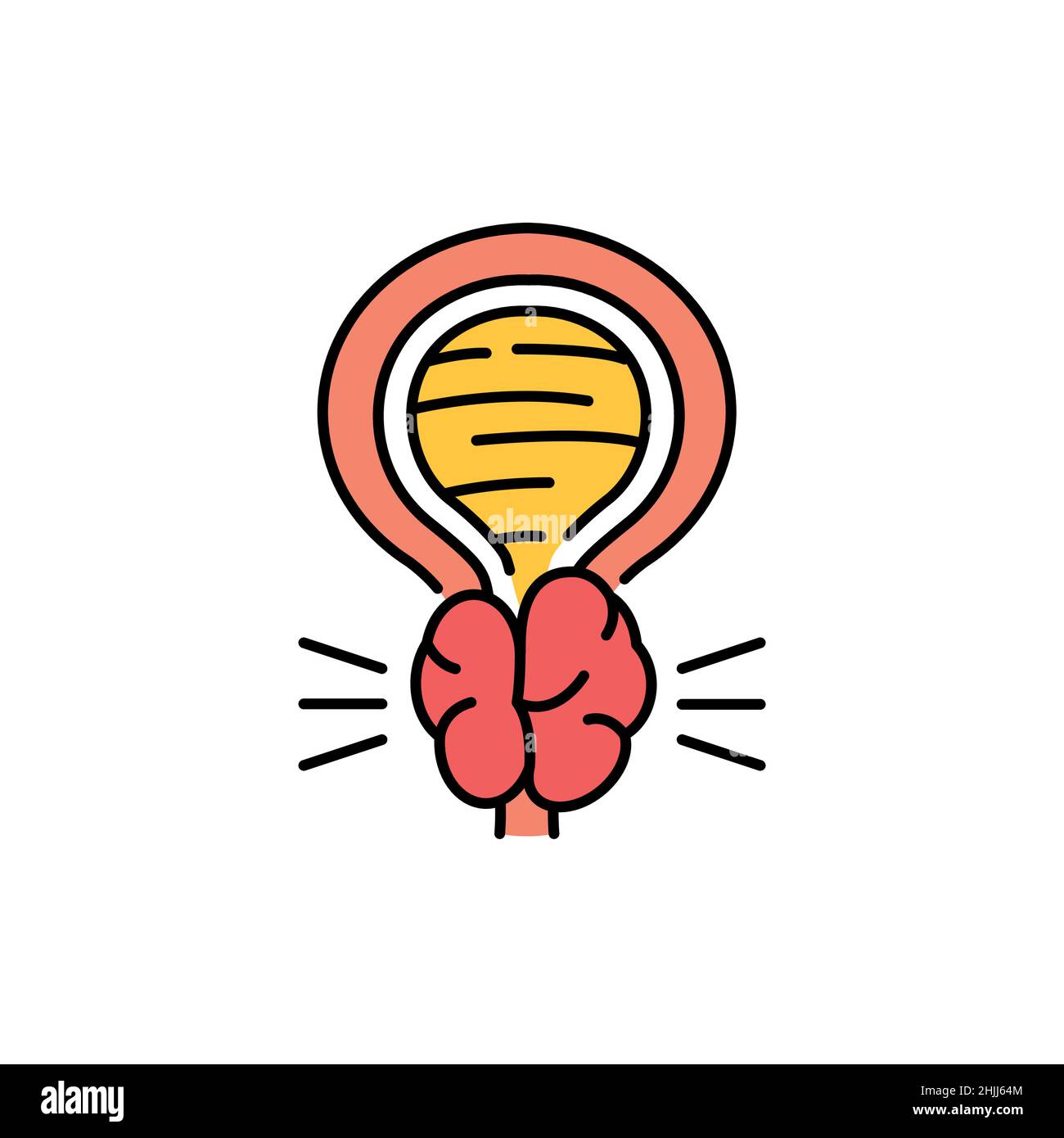 Prostate prostatitis color line icon. Pictogram for web page, mobile ...