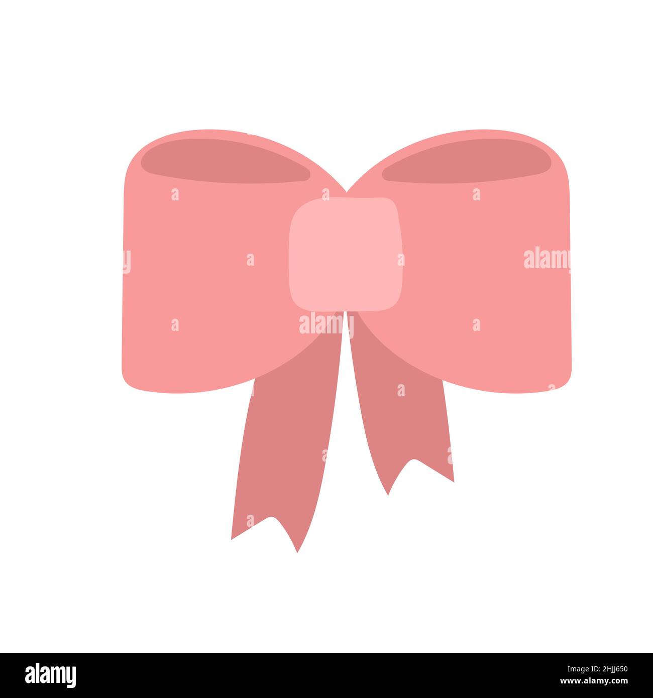 Red bow. Doodle vector illustration. Simple hand drawn icon on white ...