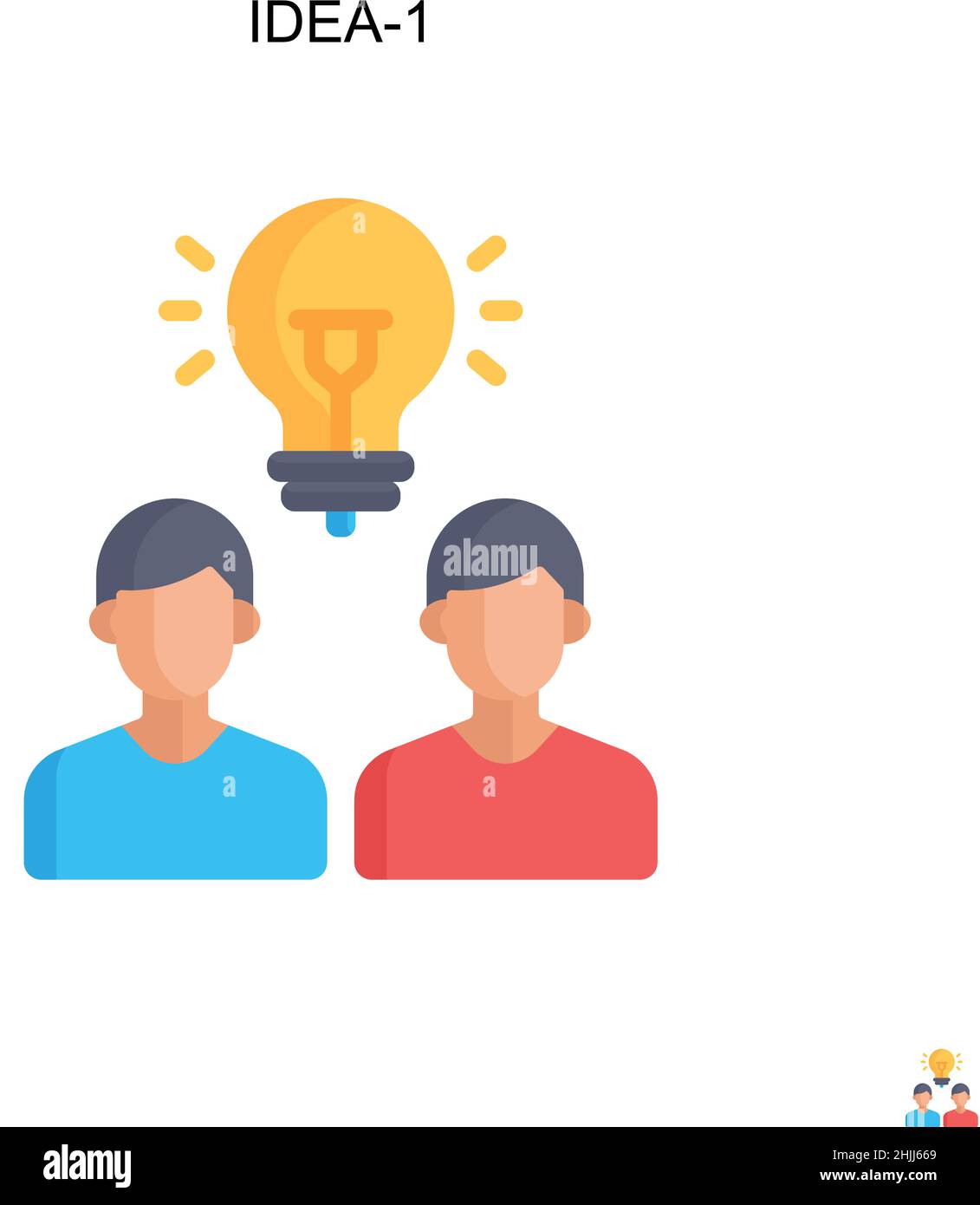Idea-1 Simple vector icon. Illustration symbol design template for web ...