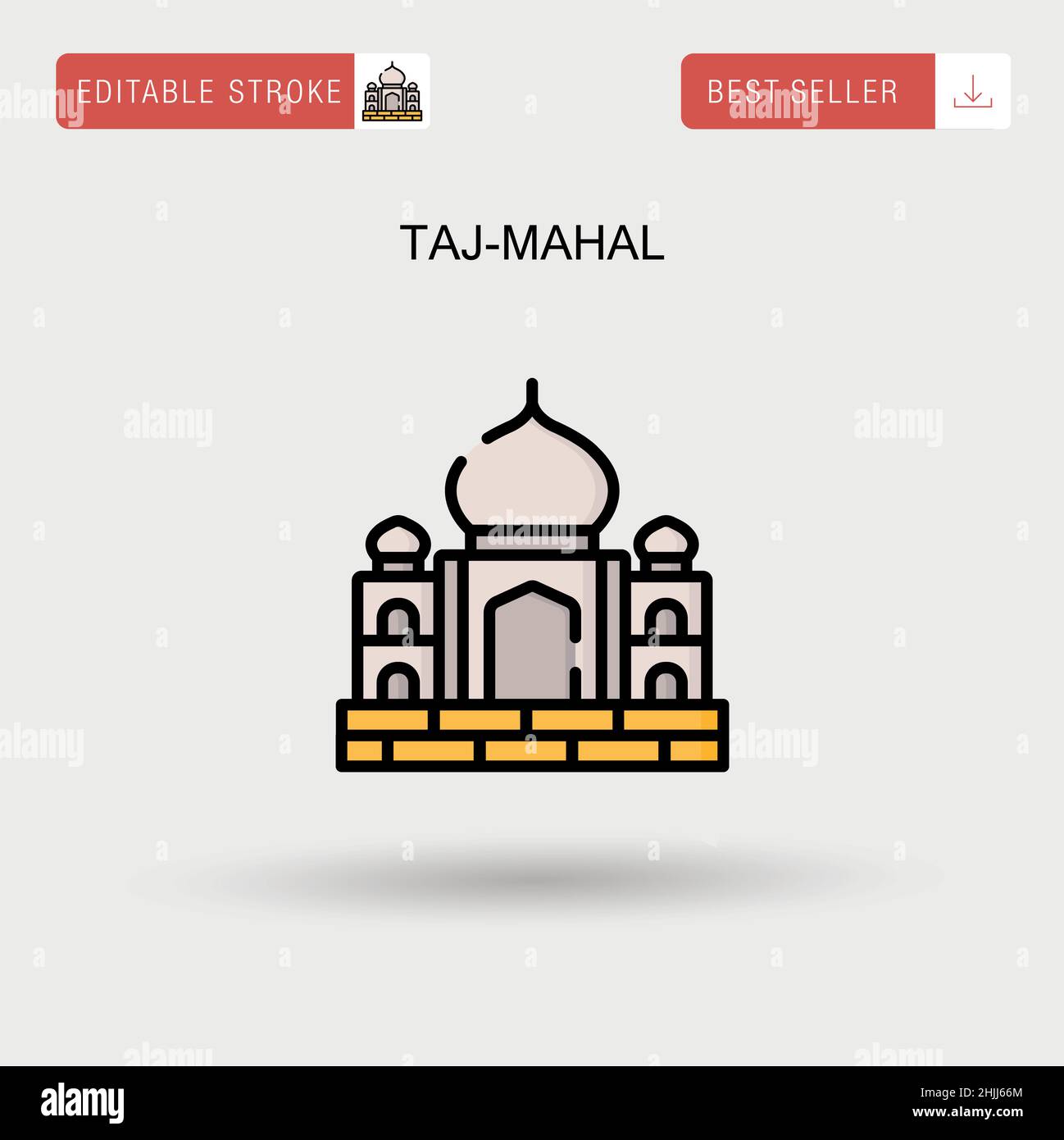 Taj-mahal Simple vector icon Stock Vector Image & Art - Alamy