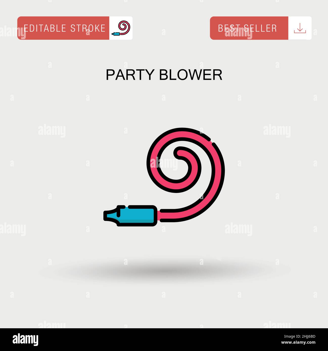 Party blower Simple vector icon Stock Vector Image & Art - Alamy
