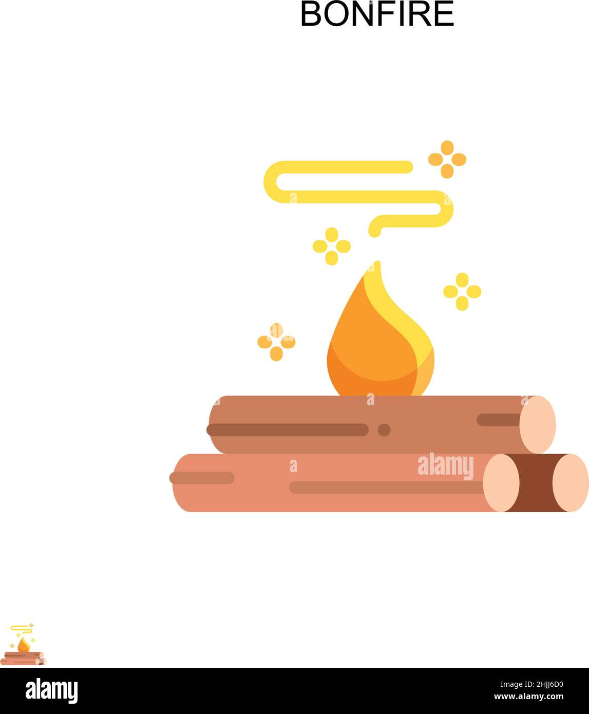Bonfire Simple vector icon. Illustration symbol design template for web ...