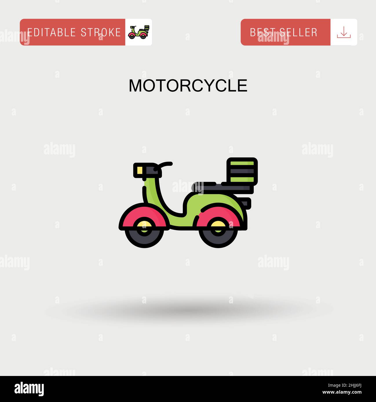 Motorcycle Simple vector icon Stock Vector Image & Art - Alamy