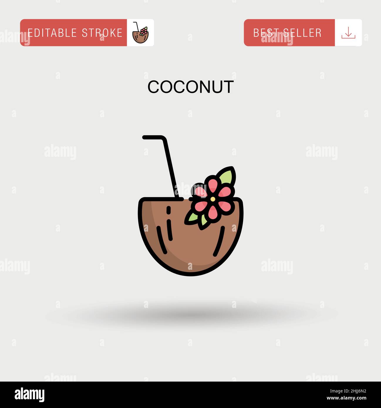 Delicious piece sweet coconut Stock Vector Images - Alamy