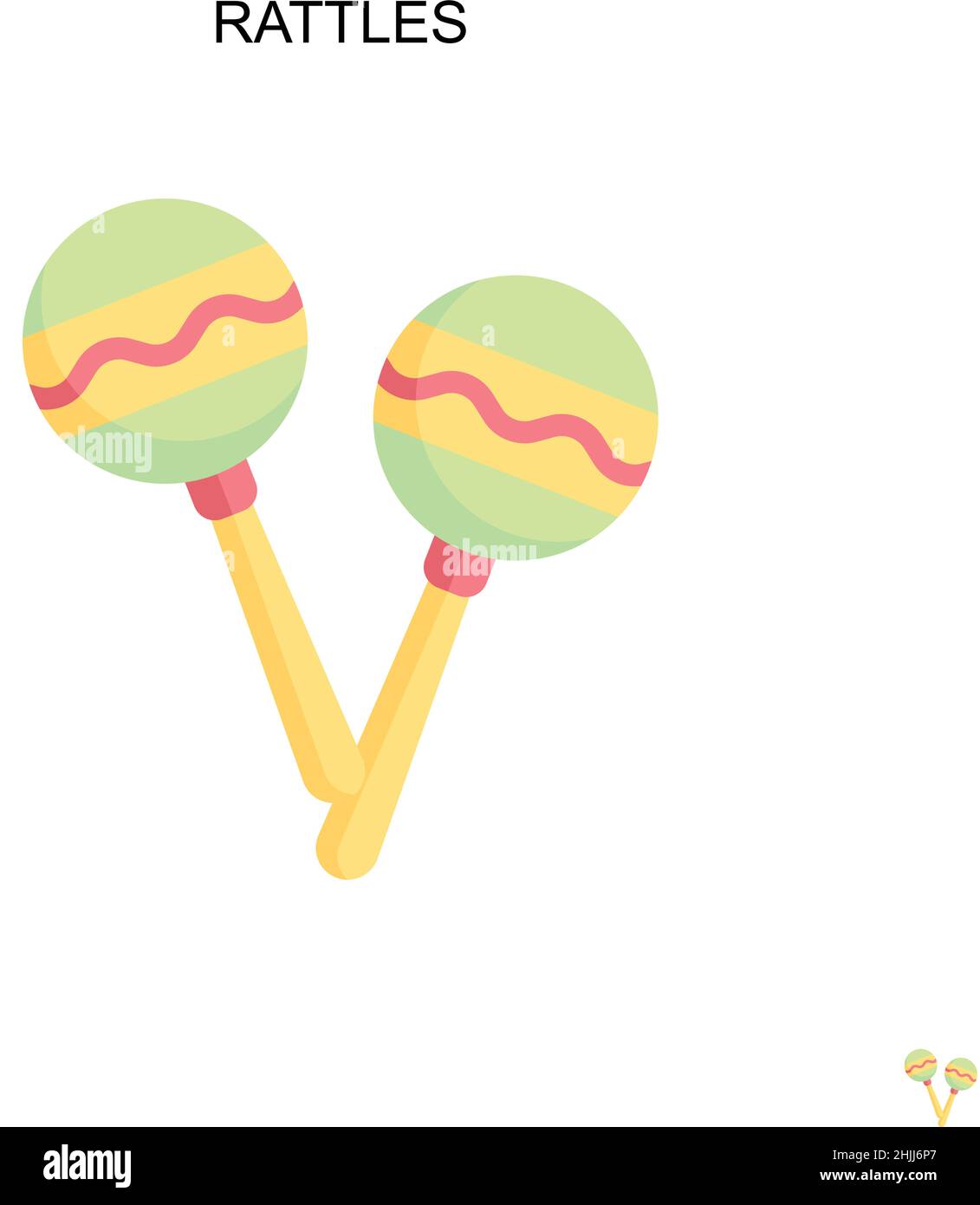 Rattles Simple vector icon. Illustration symbol design template for web ...