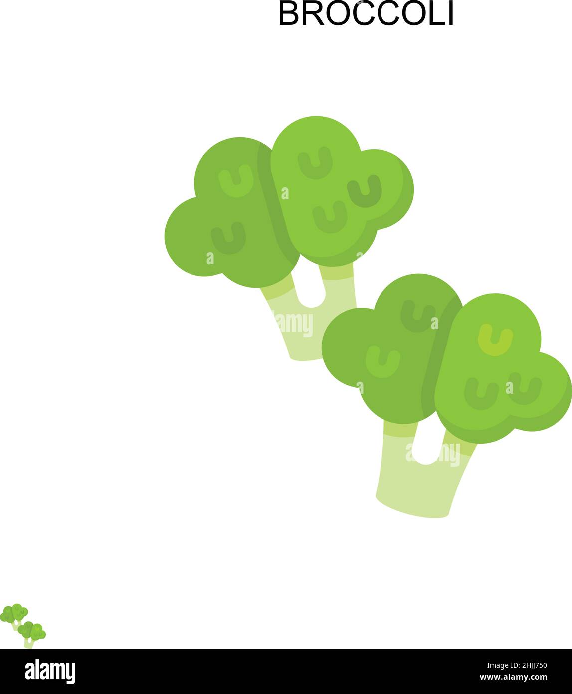 Broccoli Simple vector icon. Illustration symbol design template for ...