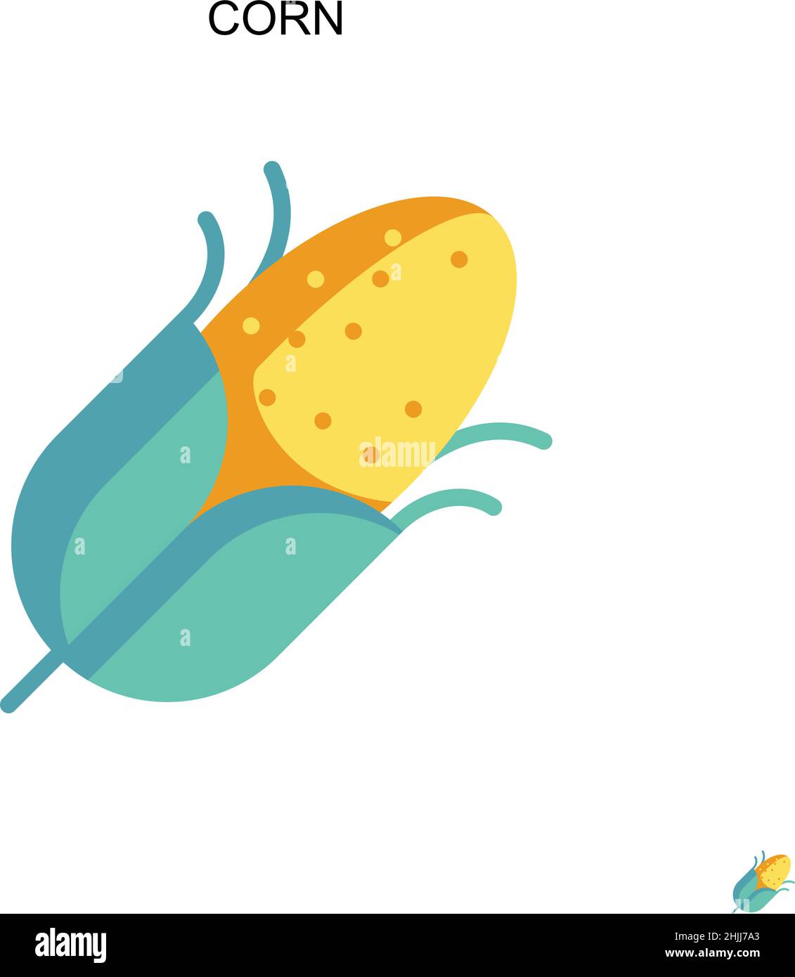 Corn Simple vector icon. Illustration symbol design template for web ...