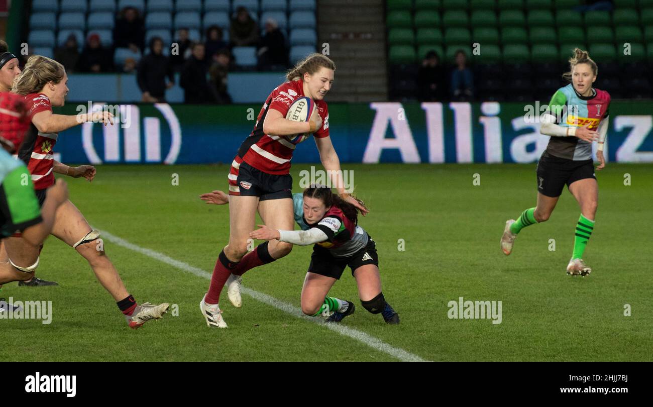 TWICKENHAM - ENGLAND 29 JAN 22: Connie Powell of Gloucester-Hartpury in ...