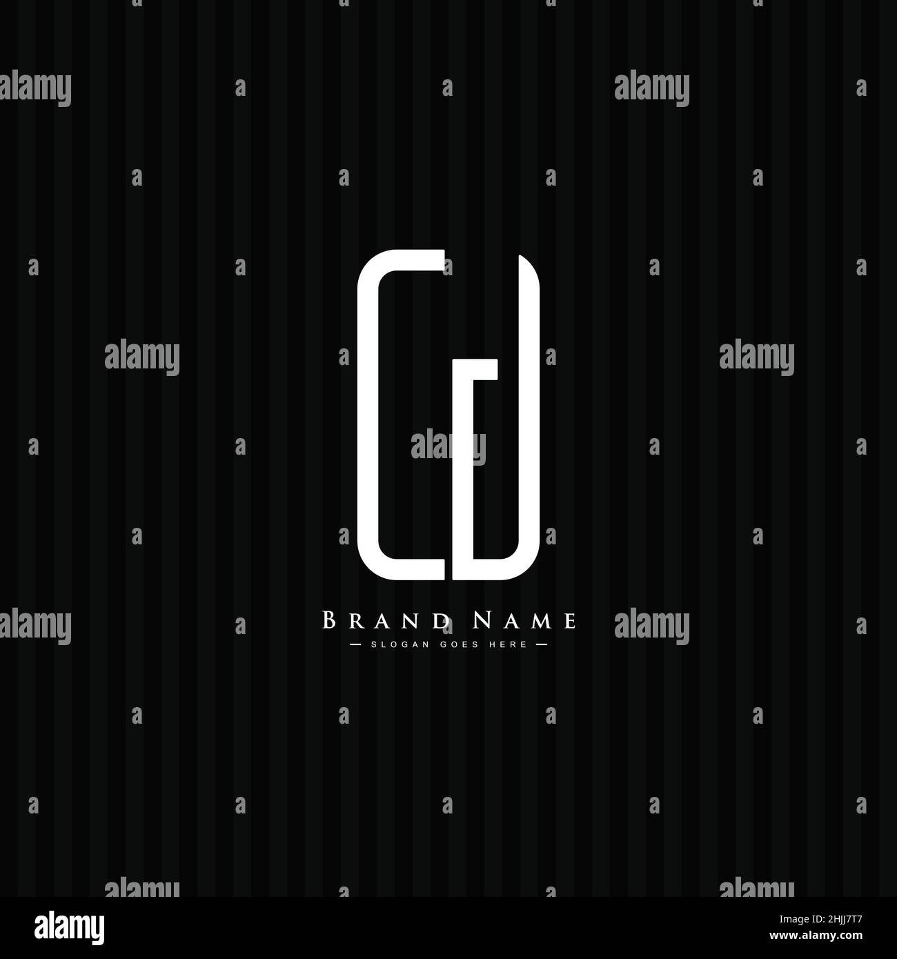 Initial Letter CJ Logo - Simple Business Logo for Alphabet C and J ...